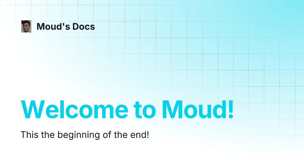 Welcome to Moud! | Moud's Docs